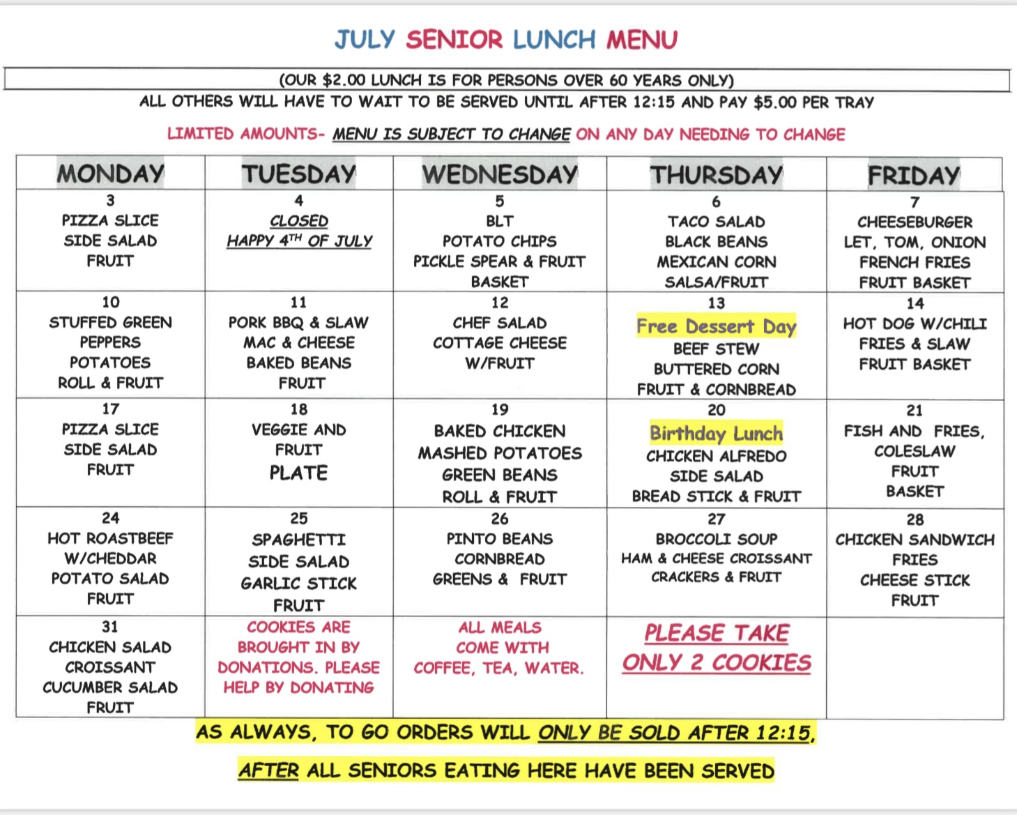 Senior Citizens – Community Center | City of South Charleston