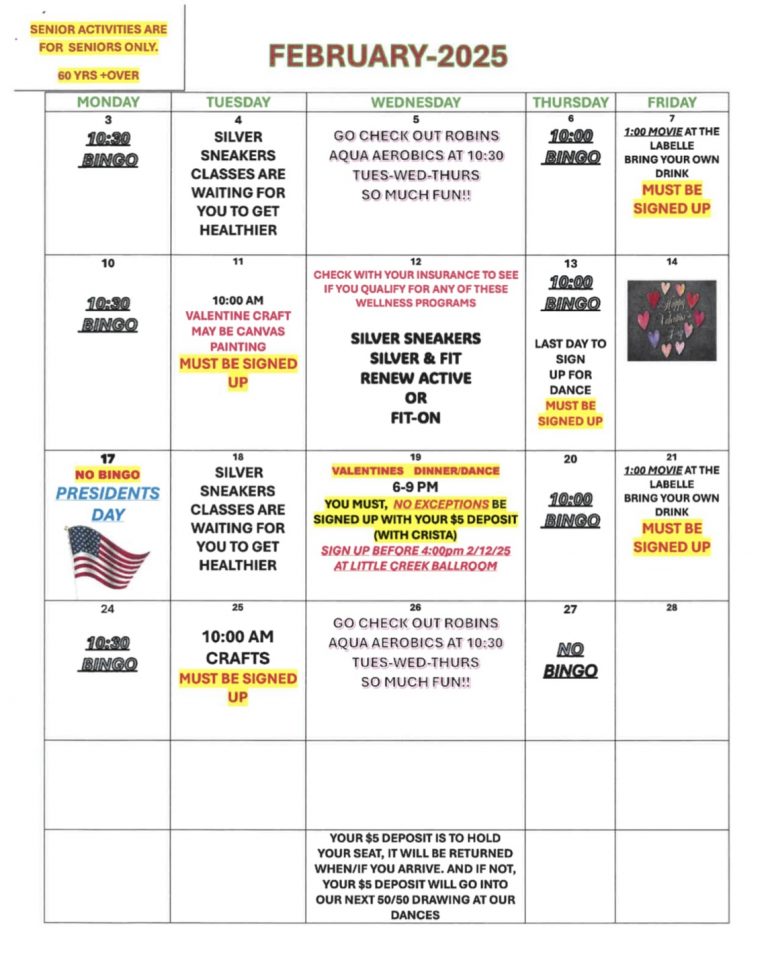 Senior Citizens – Community Center | City of South Charleston